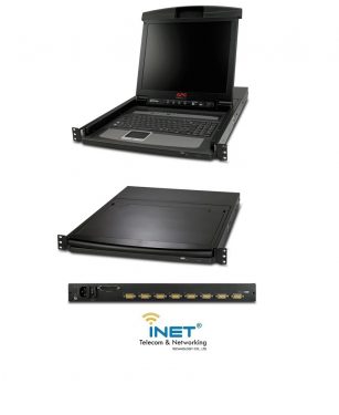 AP5808: 17" Rack LCD Console with Integrated 8 Port Analog KVM Switch ...