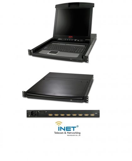 AP5808: 17" Rack LCD Console with Integrated 8 Port Analog KVM Switch ...